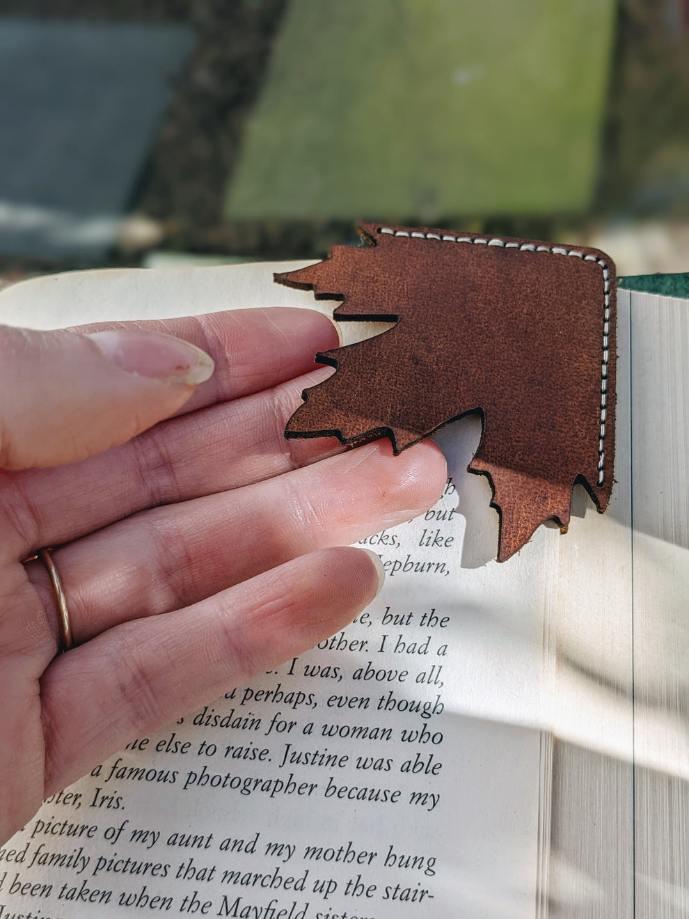 Maple Leaf Leather Bookmark – Birch & Blaze